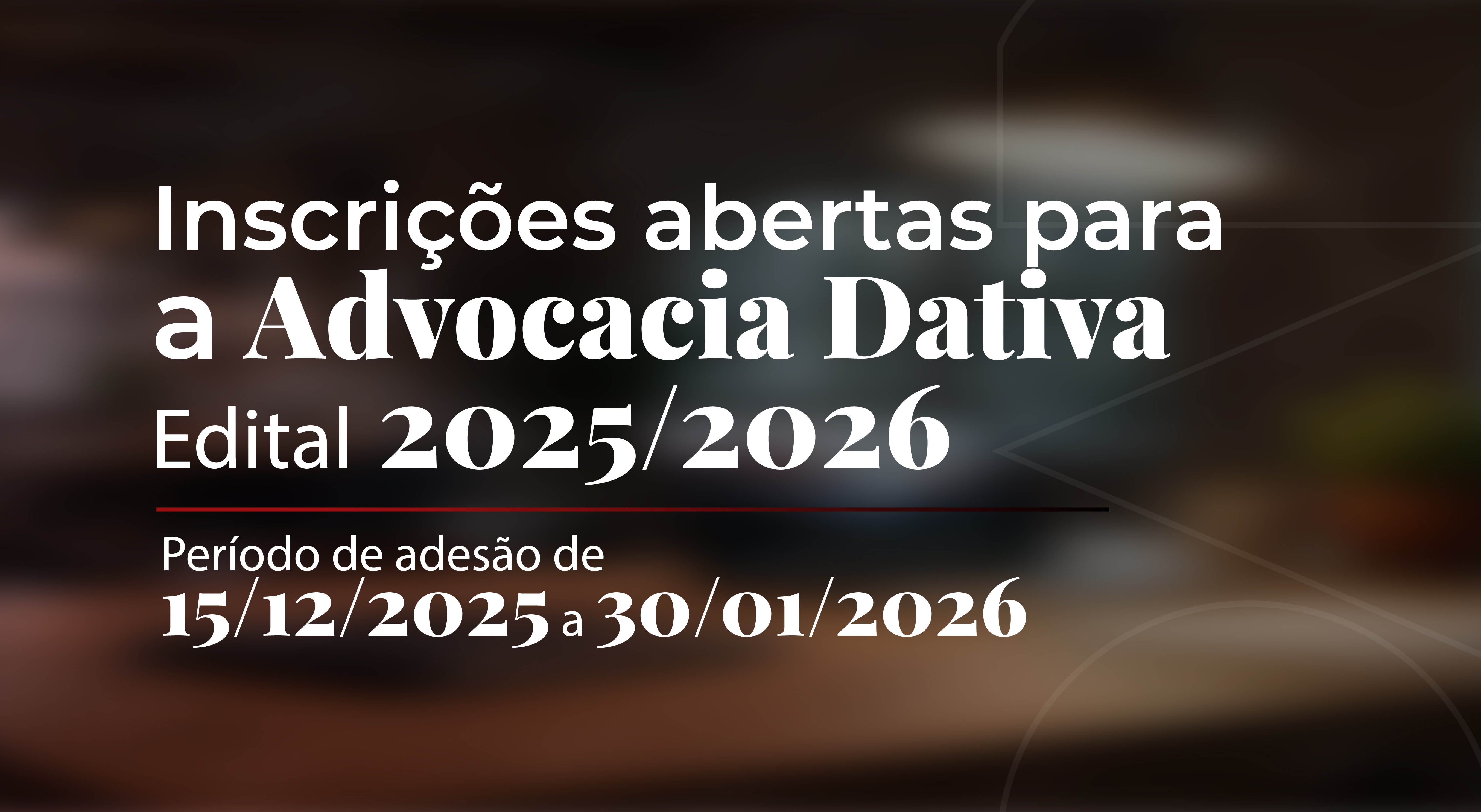 OAB-MG abre inscrição para a lista da Advocacia Dativa