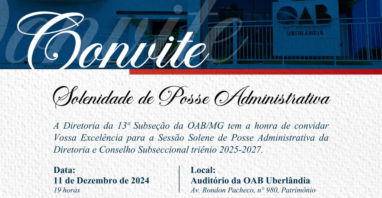 SOLENIDADE DE POSSE ADMINISTRATIVA